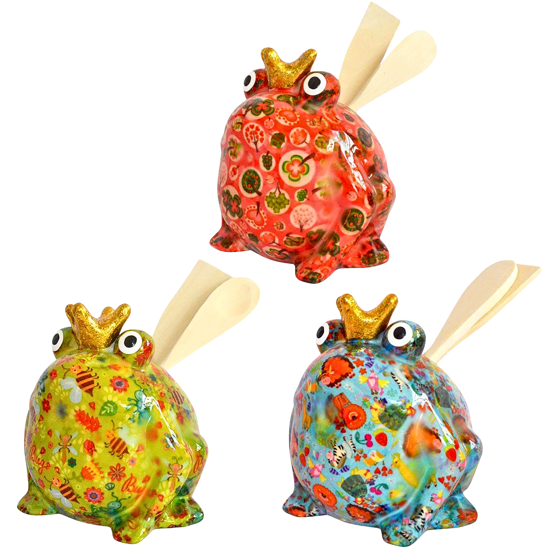 Pomme Pidou 'Freddy' ceramic Frog shaped kitchen utensil holder with u