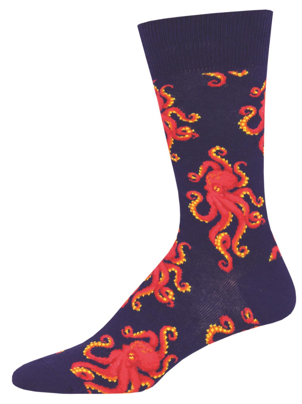Socksmith 'SOCKTOPUS' Octopus design Men's quality Cotton mix crew soc