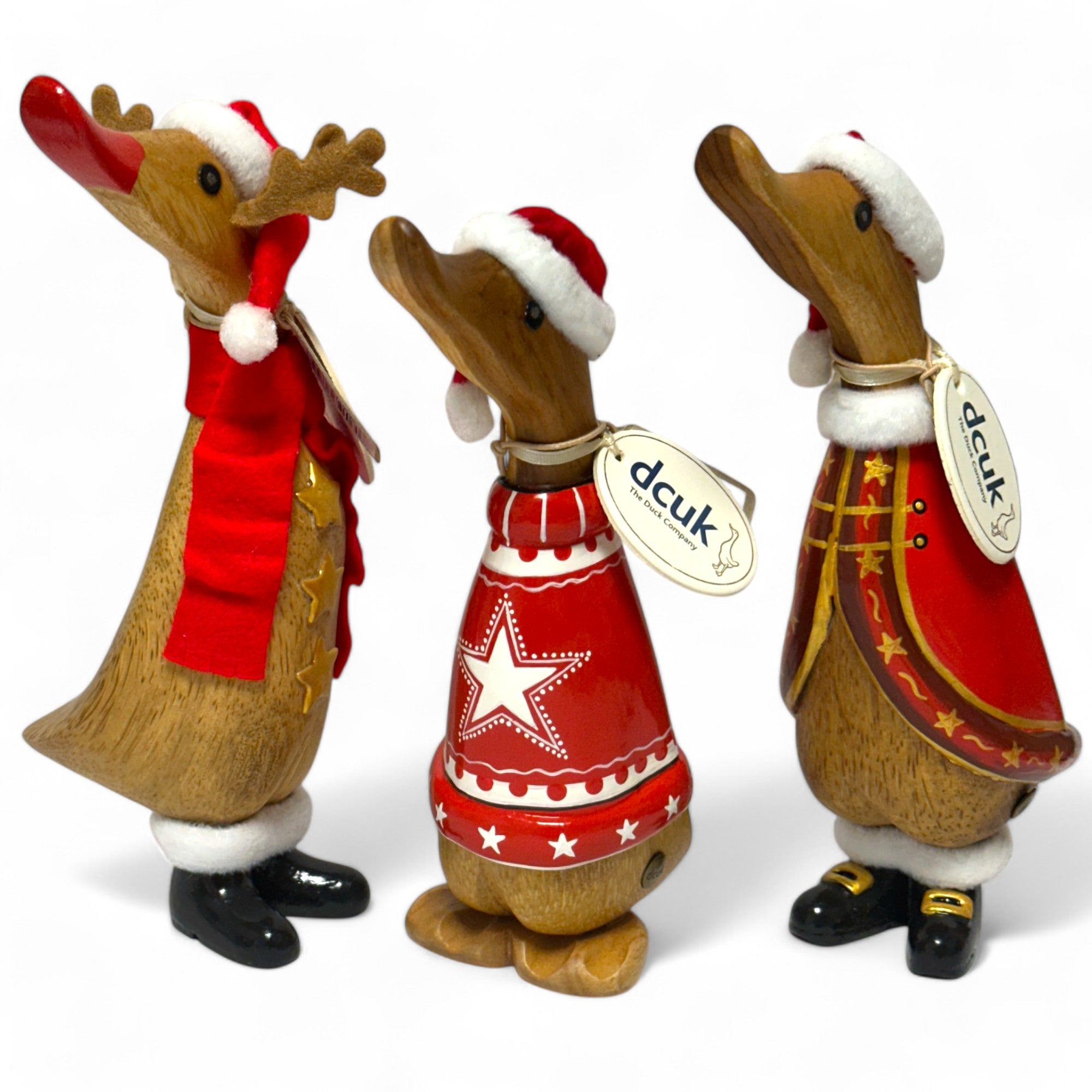 DCUK Traditional Christmas Ducklings made from hand crafted wood, with