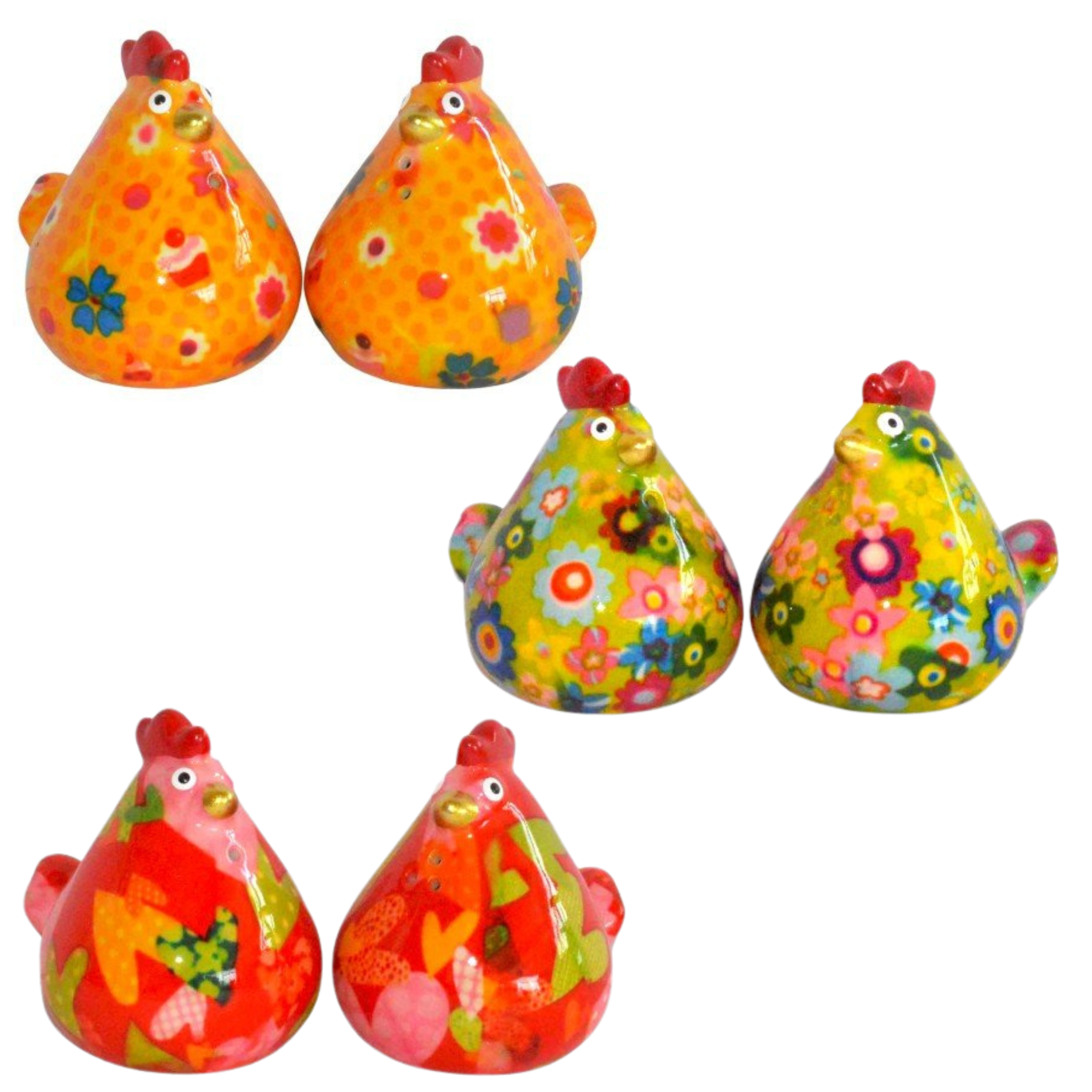 Pomme Pidou 'Matilda' Chicken Shaped Ceramic Salt and Pepper Shaker Se