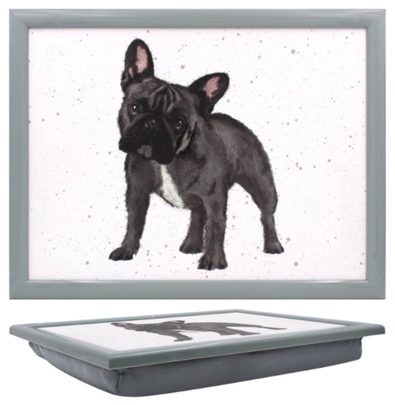 French Bulldog Laptray Leonardo hard top padded TV Lap Tray Frenchie l
