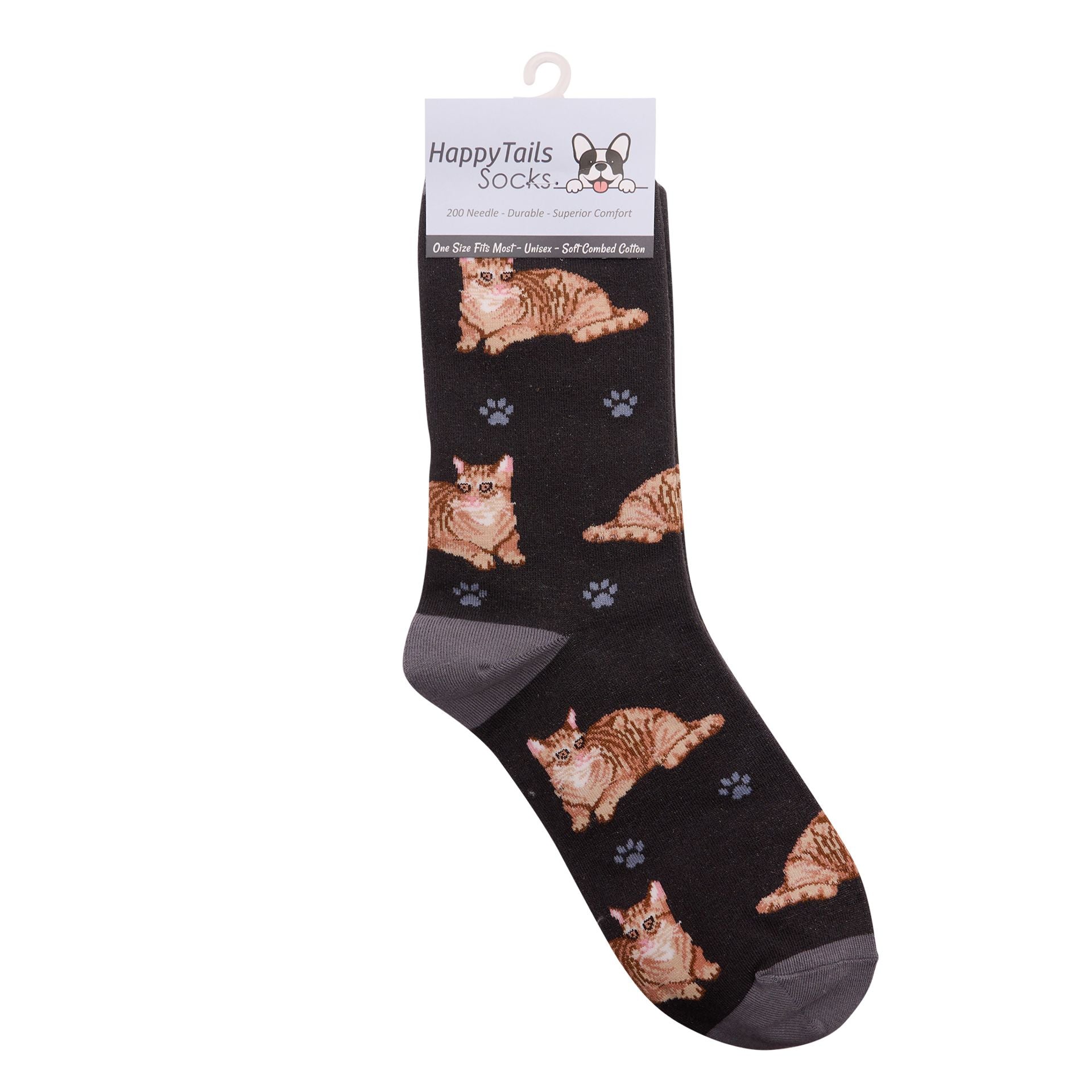 Ladies Ginger Cat Socks, lovely vibrant colours, soft combed cotton, o