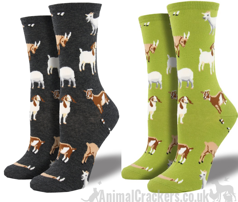 Women's Goat 'Silly Billy' design socks by Socksmith, one size, novelt
