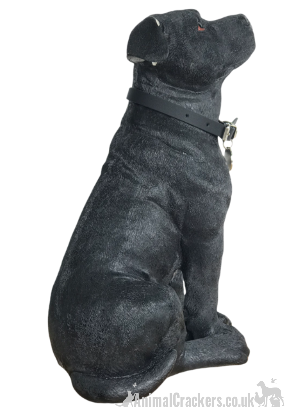 Extra large 26cm Black & White Staffy Staffordshire Bull Terrier ornam